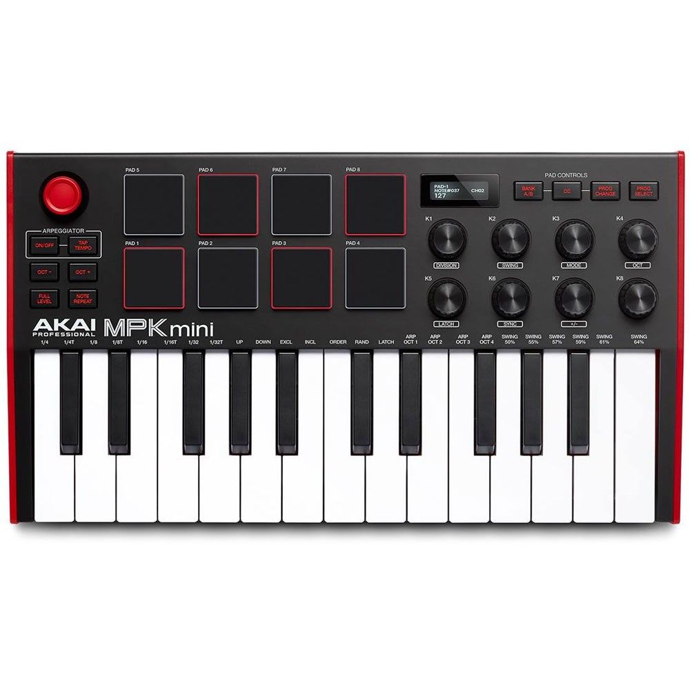 AKAI | MPK Mini MK3 | Compact Keyboard & Pad Controller w/ Encoders ...