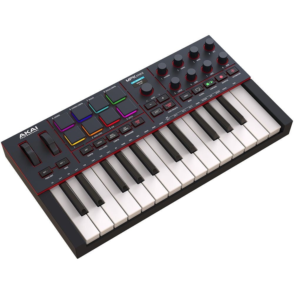 AKAI | MPK Mini MK4 | Compact Keyboard & Pad Controller w/ Encoders ...