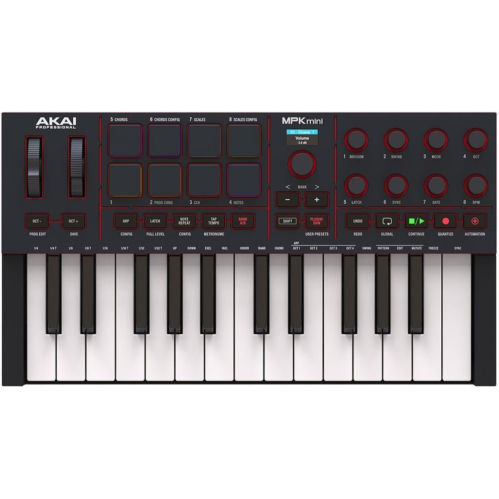 AKAI | MPK Mini MK4 | Compact Keyboard & Pad Controller w/ Encoders ...