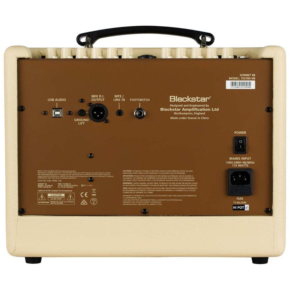 Blackstar SONNET 60 60W Acoustic Amp Combo Blonde - Gsus4