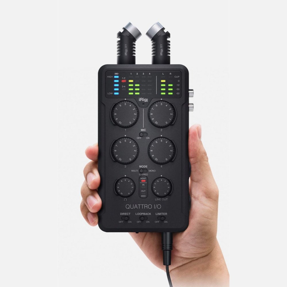 IK Multimedia | iRig Pro Quattro I/O DELUXE | 4-input Pro Field ...